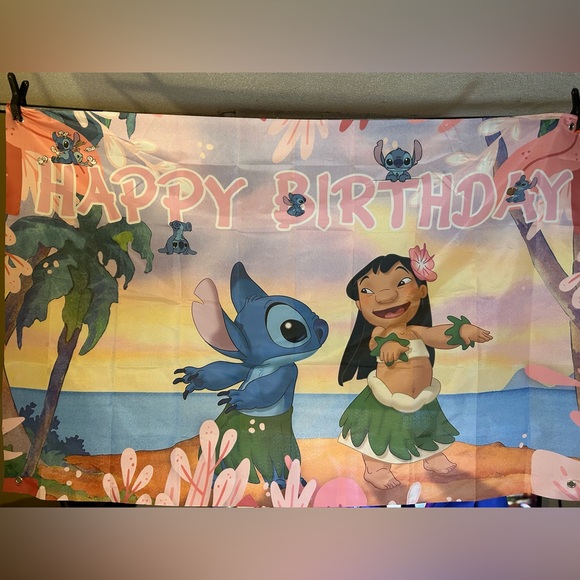 Lilo and stitch backdrop | Party Supplies | Milo And Stitch Happy ...